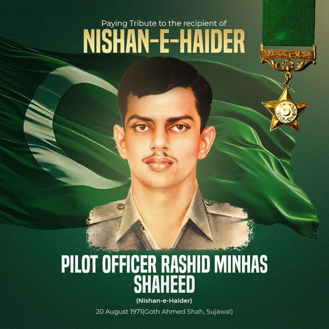 Martyrdom anniversary of Rashid Minhas Shaheed being observed today ...